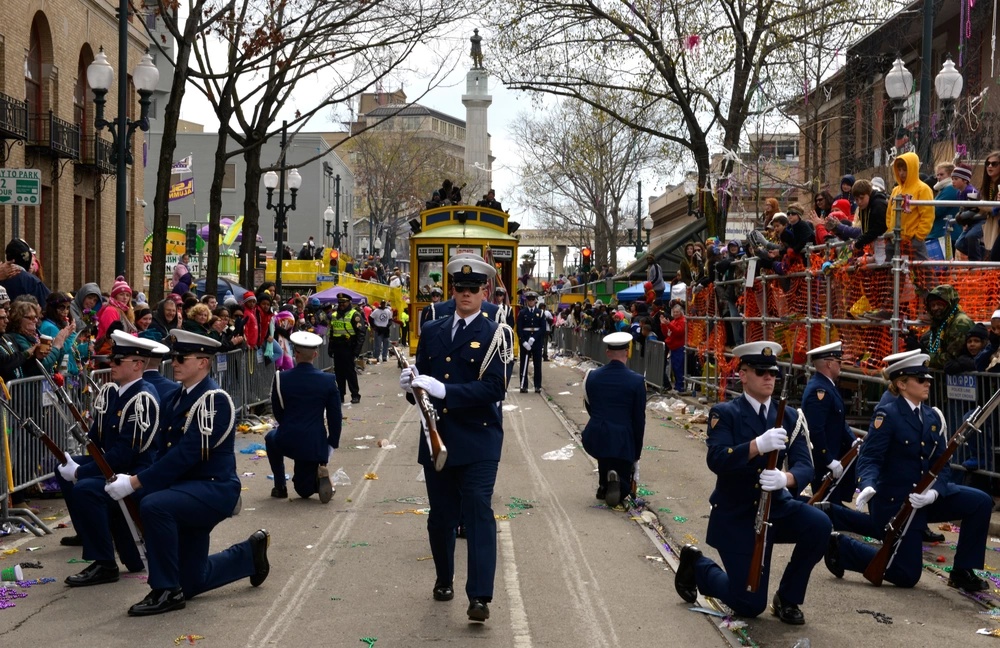 DVIDS - Images - Coast Guard Honor Guard marches in Mardi Gras parade ...