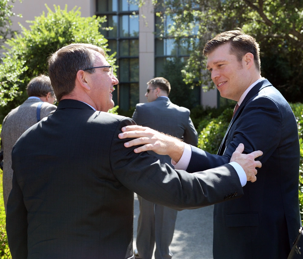 DVIDS - Images - Secretary of Defense Ash Carter is greeted by Russell ...