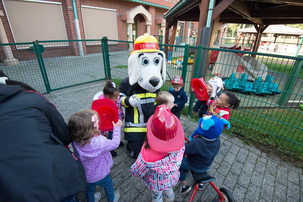 DVIDS - Images - SHAPE CDC Fire Drill, Sparky Visit For Fire Prevention ...