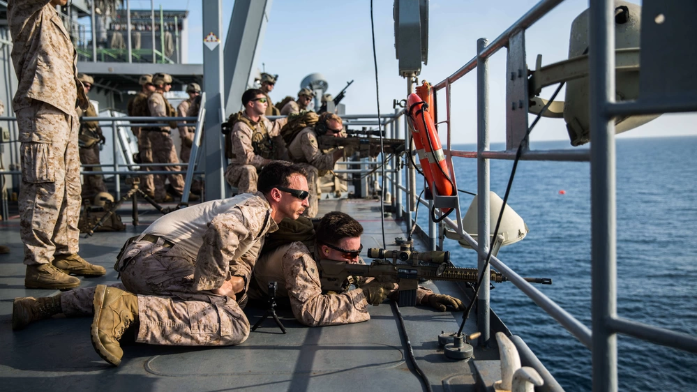 DVIDS - Images - MRF deck shoot aboard the USS Comstock [Image 1 of 3]