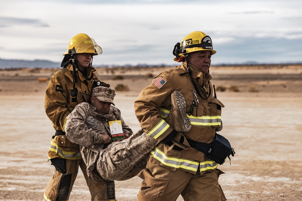 DVIDS - Images - Aircraft rescue, firefighting Marines team up with ...