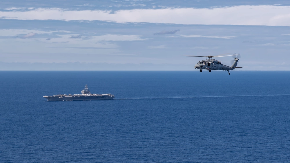 DVIDS - Images - USS Ronald Reagan (CVN 76) steams in formation with ...