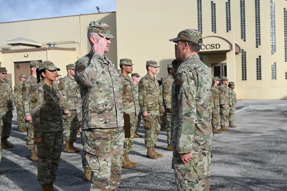 DVIDS - Images - 367th COS Open Ranks Inspection [Image 3 of 6]