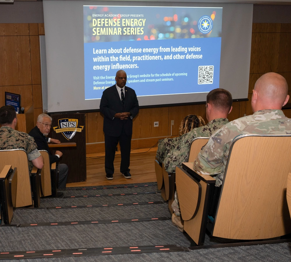 DVIDS - Images - Retired Rear Adm. Sinclair Harris encourages NPS ...