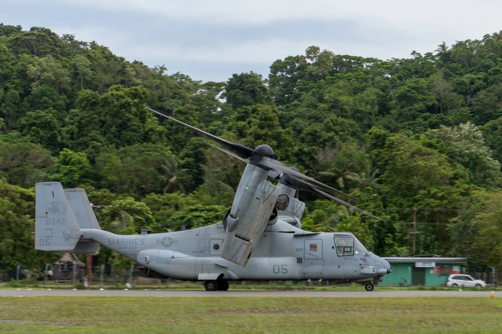 DVIDS - Images - MRF-D 24.3: VMM-268 (Rein.) Marines arrive to Munda International Airport for ...