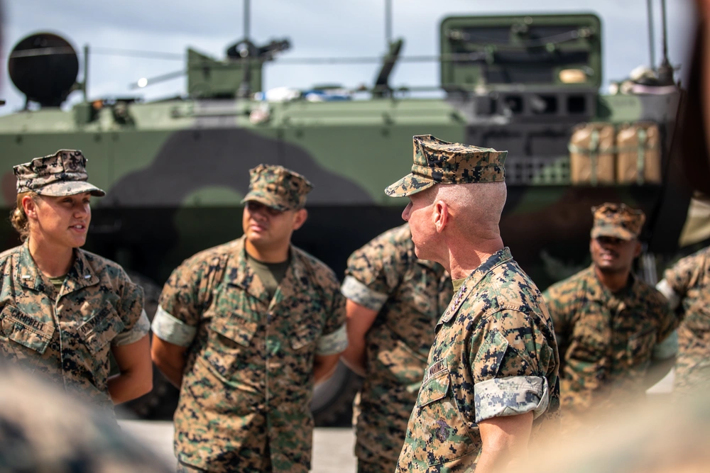 DVIDS - Images - 39th CMC and 20th SMMC visit the Marines and Sailors of Camp Schwab [Image 2 of 5]
