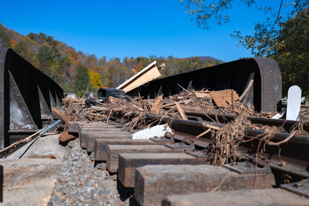 DVIDS - Images - Railroad track damage in Old Fort Highlights Helene’s ...