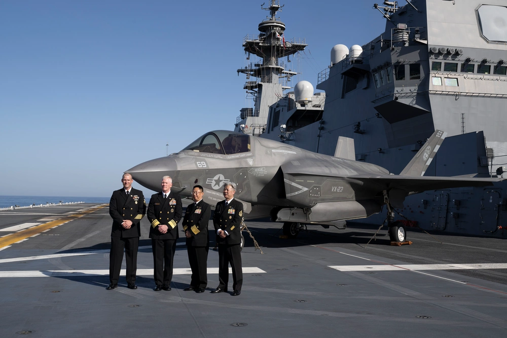 DVIDS - Images - JMSDF and 3rd Fleet Press Conference on JS Kaga [Image ...