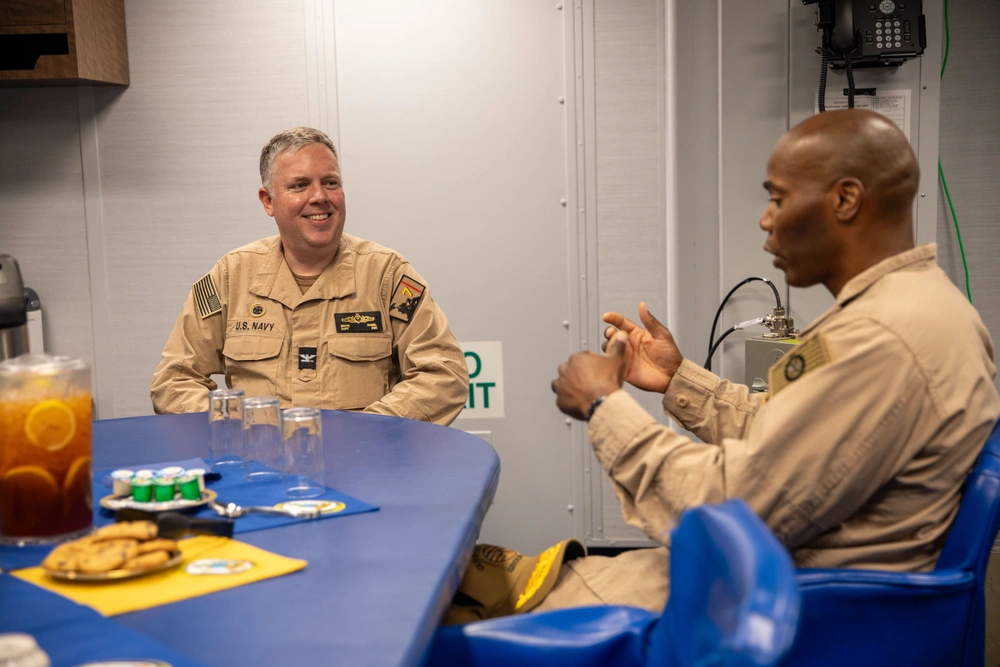 Dvids Images Carrier Strike Group 10 Commander Visits Uss Iwo Jima