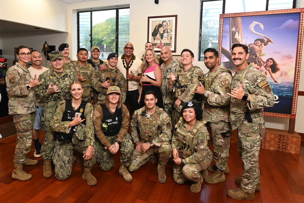 DVIDS - Images - Dwayne "The Rock" Johnson visits Joint Base Pearl ...
