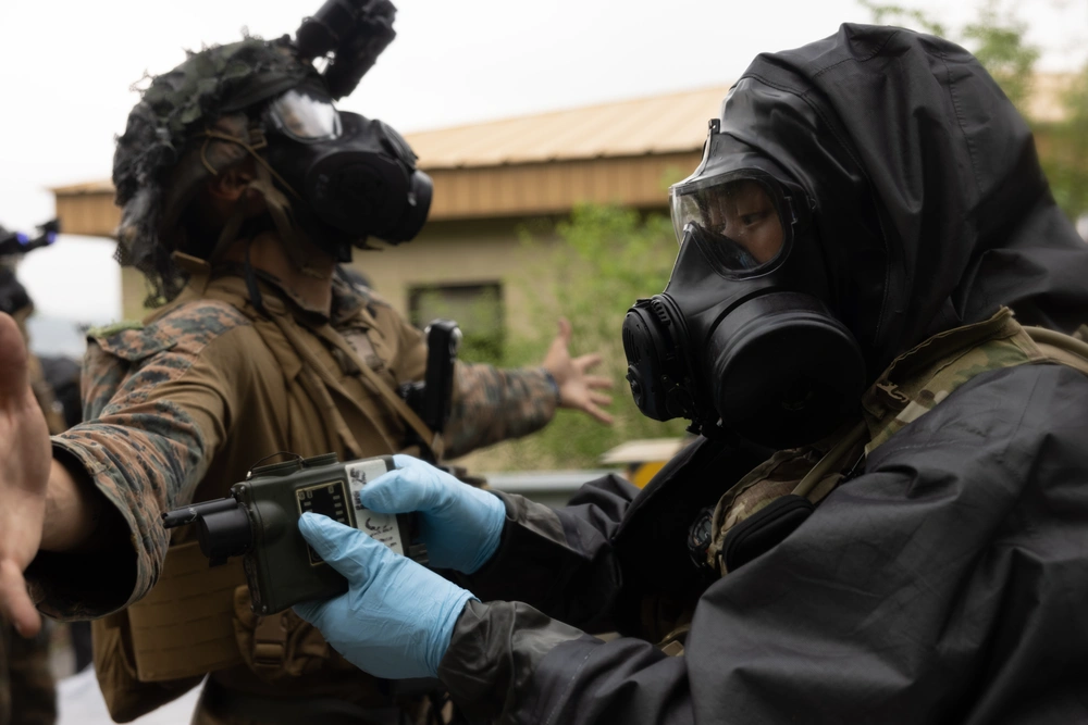 DVIDS - Images - Activated Reserve Marines Conduct CBRN Response Training with U.S. Army during ...