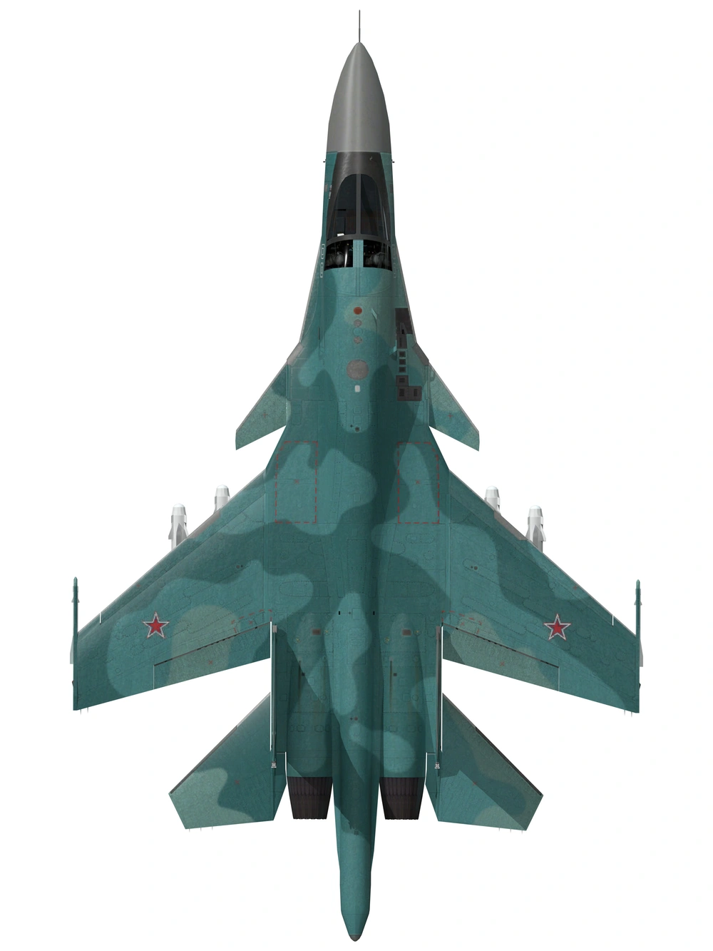 DVIDS - Images - Sukhoi Su-34 Top Orthographic View [Image 4 of 6]