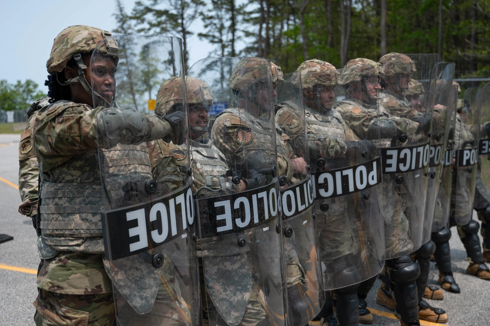 DVIDS - Images - 102nd Security Forces Squadron conducts riot control exercise [Image 11 of 28]