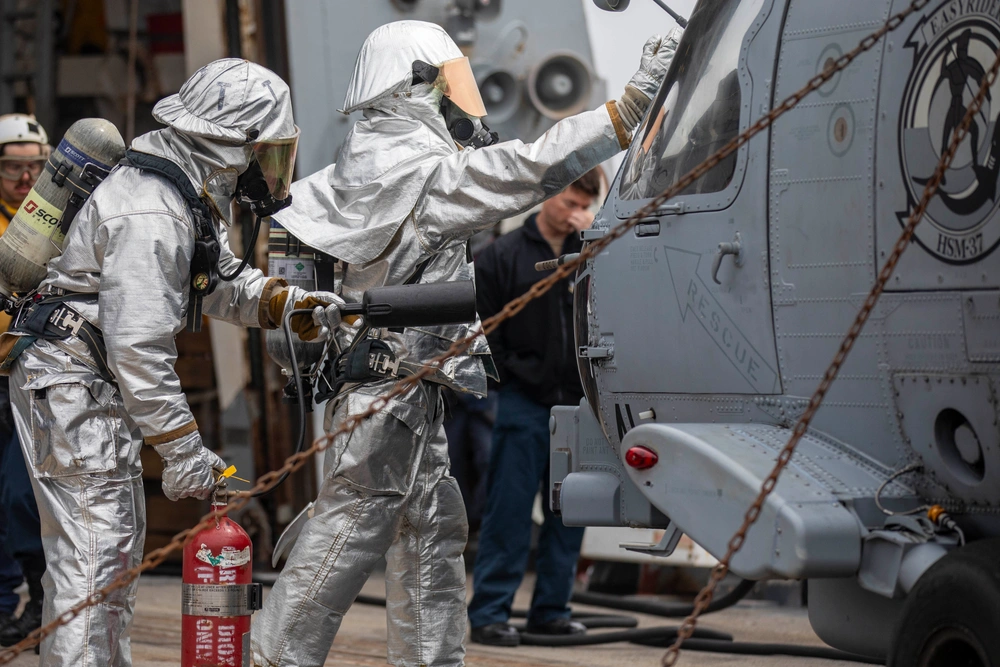 DVIDS - Images - USS Preble Conducts Aviation Training Team Drill ...