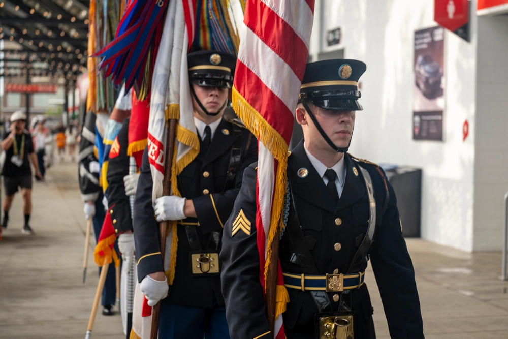 DVIDS - Images - Joint Armed Forces Color Guard Opens FIFA Match in D.C ...