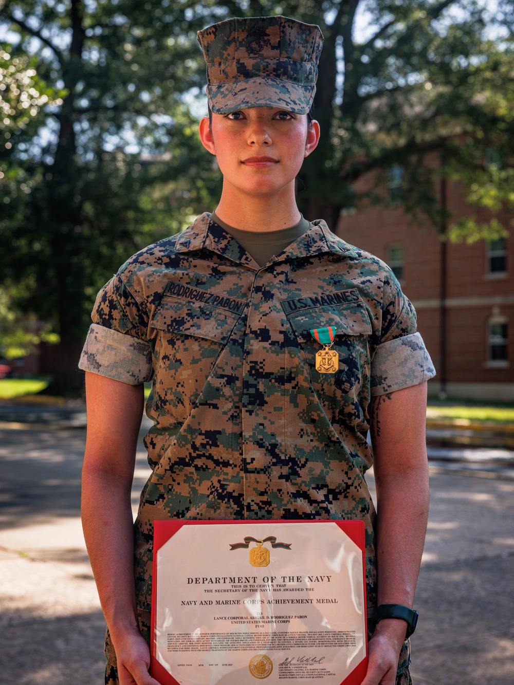 DVIDS - Images - Lance Cpl. Abigail Rodriguezpabon: Quantico Marine awarded for lifesaving ...