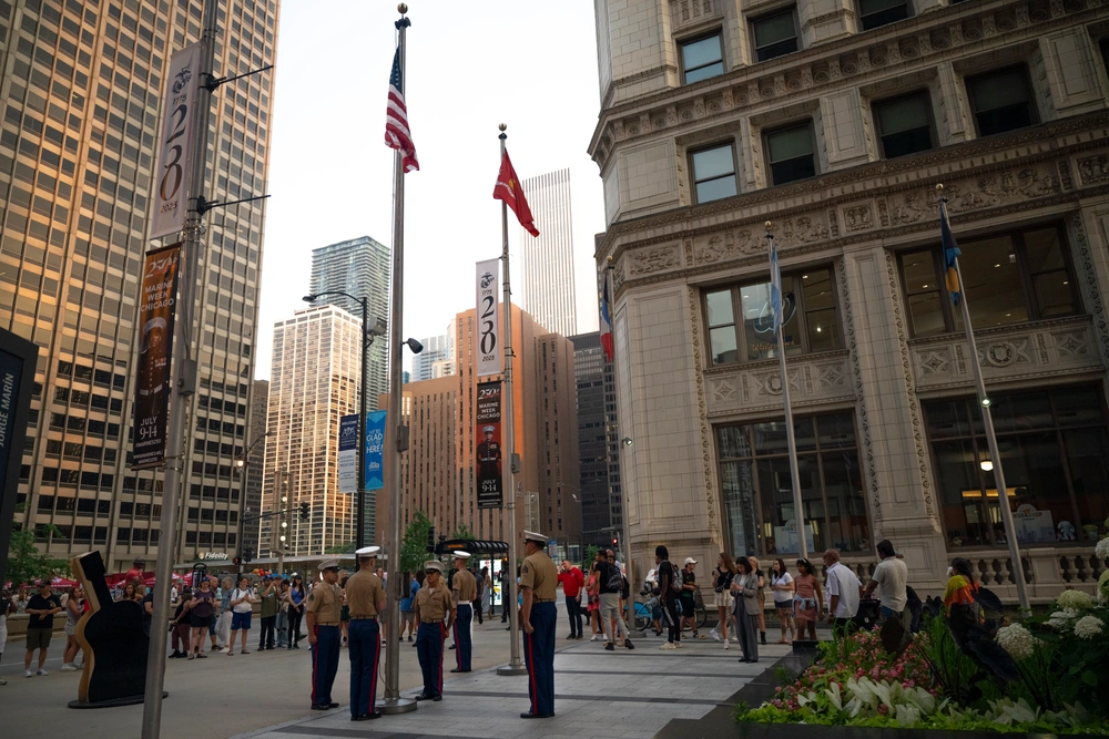 DVIDS - Images - Marine Week Chicago 2025: Evening colors ceremony ...