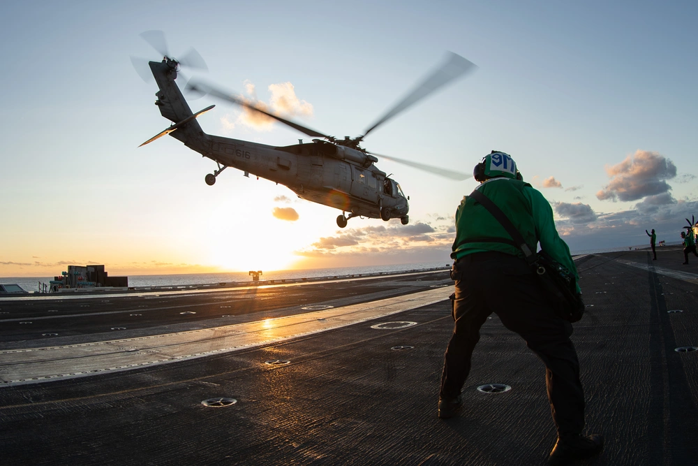 DVIDS - Images - George Washington Conducts Flight Operations at Sunset ...