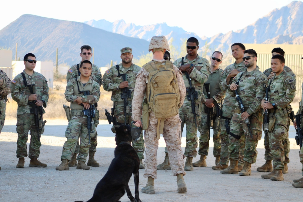 DVIDS - Images - US Soldiers and Marines conduct joint mounted ...