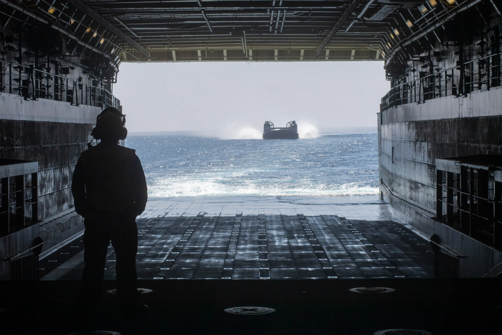 DVIDS - Images - USS John P Murtha conducts well deck operations [Image ...