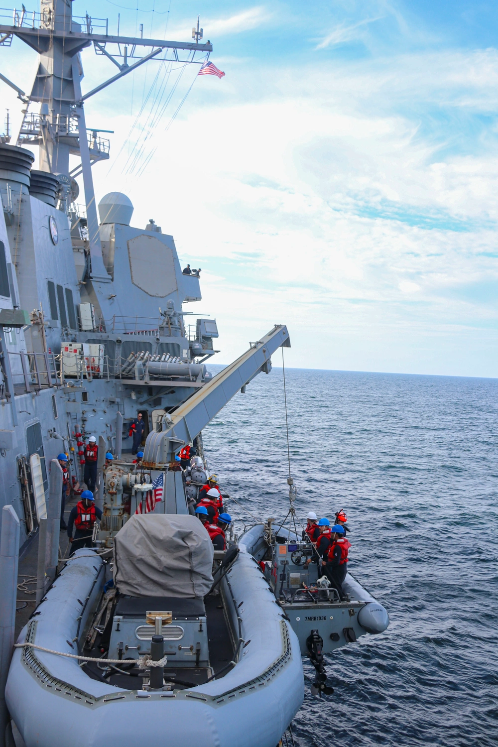 DVIDS - Images - USS Bulkeley (DDG 84) Sailors launch a rigid-hulled ...