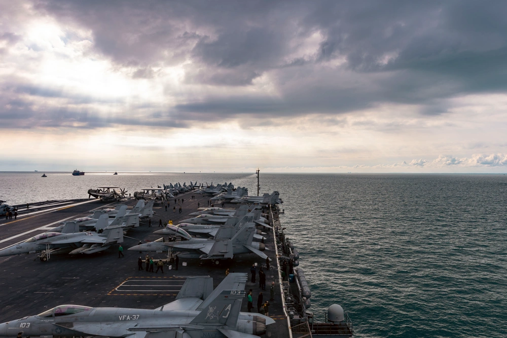 DVIDS - Images - USS Gerald R. Ford (CVN 78) Transits the Strait of ...