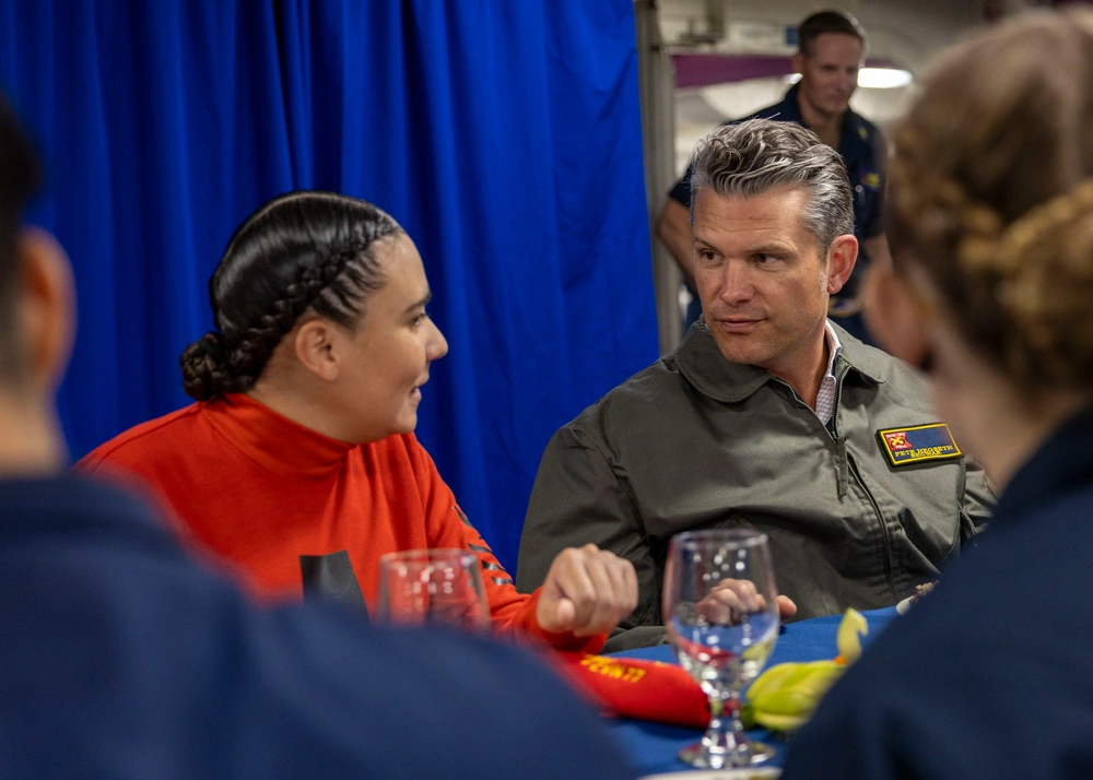 DVIDS - Images - USS George H.W. Bush hosts Secretary of War Pete ...
