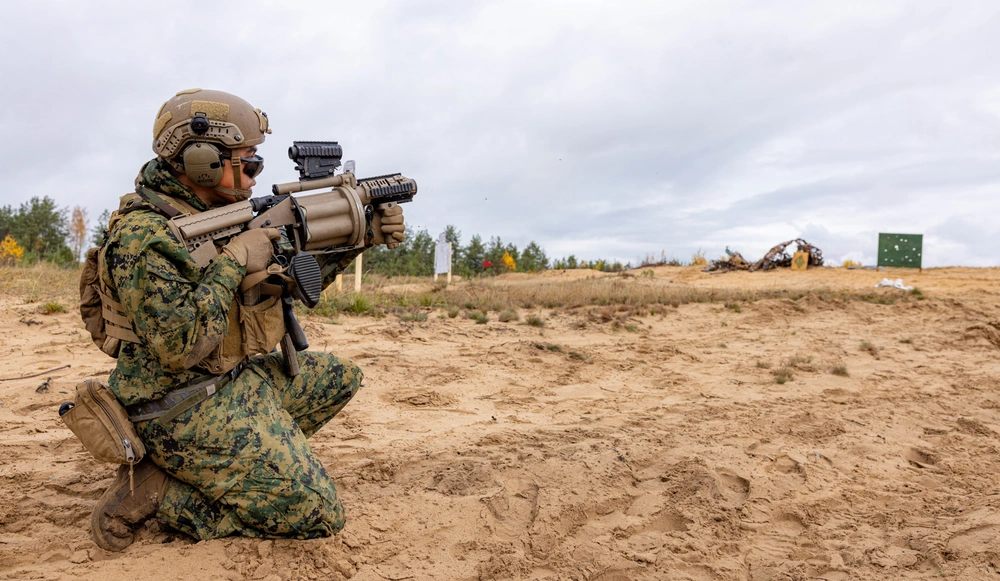 DVIDS - Images - U.S. FASTEUR Marine fires an M32A1 grenade launcher ...