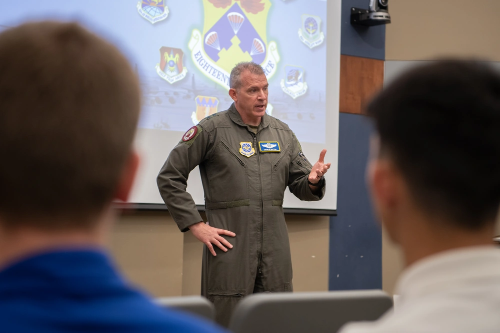 DVIDS - Images - 18th Air Force Commander delivers advice, mentorship ...