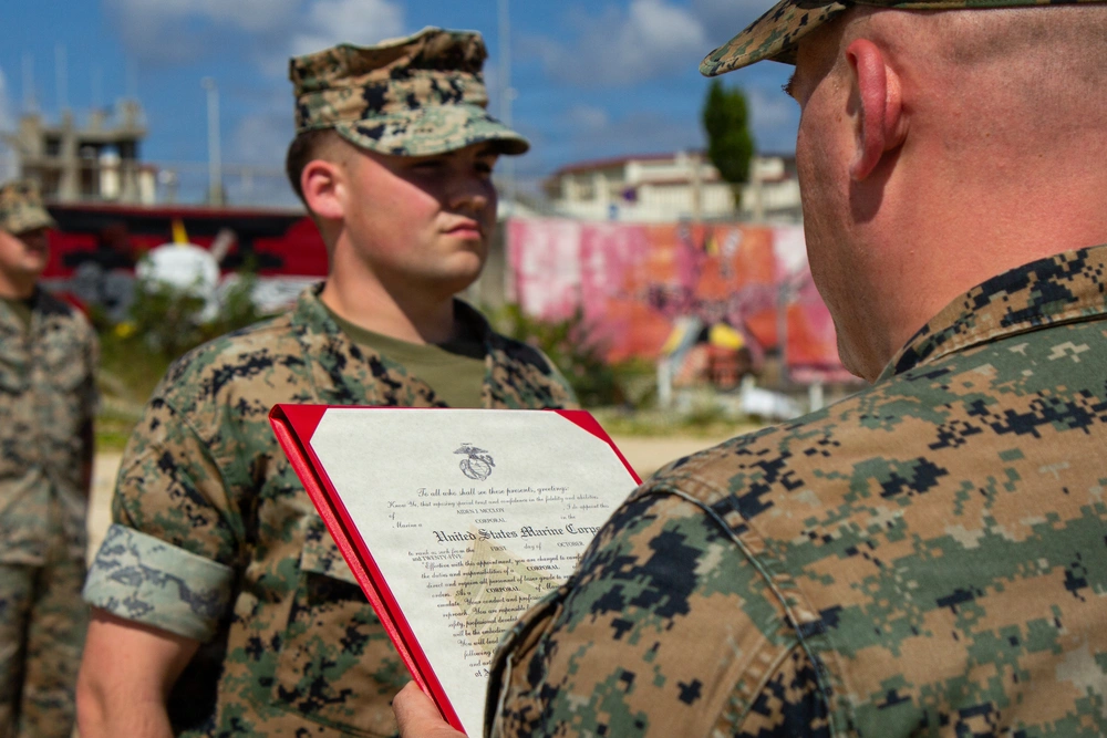 DVIDS - Images - U.S. Marine Promotes to The Rank of Corporal on Camp ...