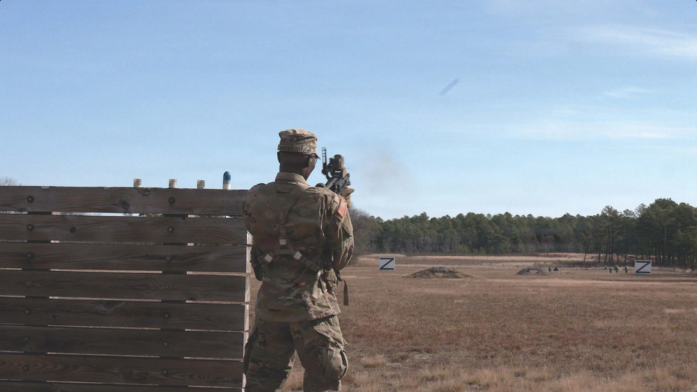 DVIDS - Images - JB MDL – 107th MP CO – Range 9 – M320 Qualification ...