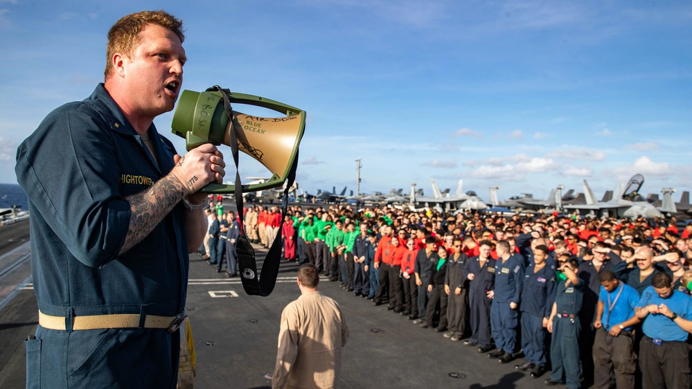 DVIDS - Images - George Washington Sailors Conduct All Hands Call ...