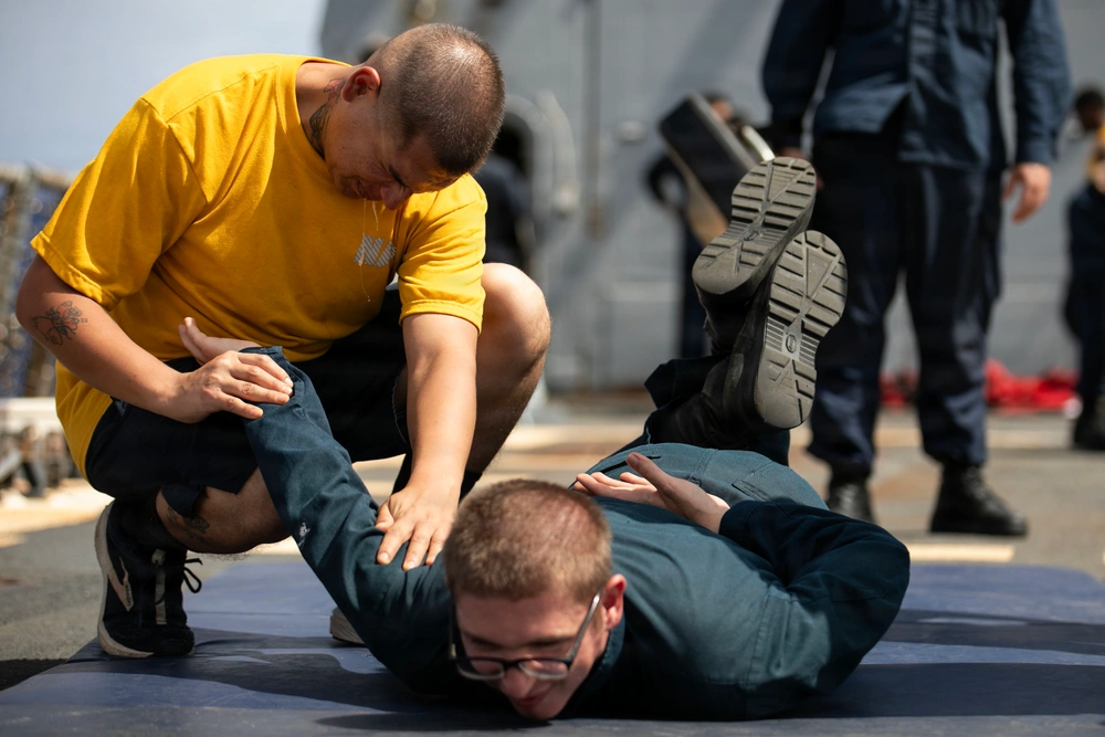 DVIDS - Images - Wayne E. Meyer Conducts OC Spray Course [Image 5 of 27]
