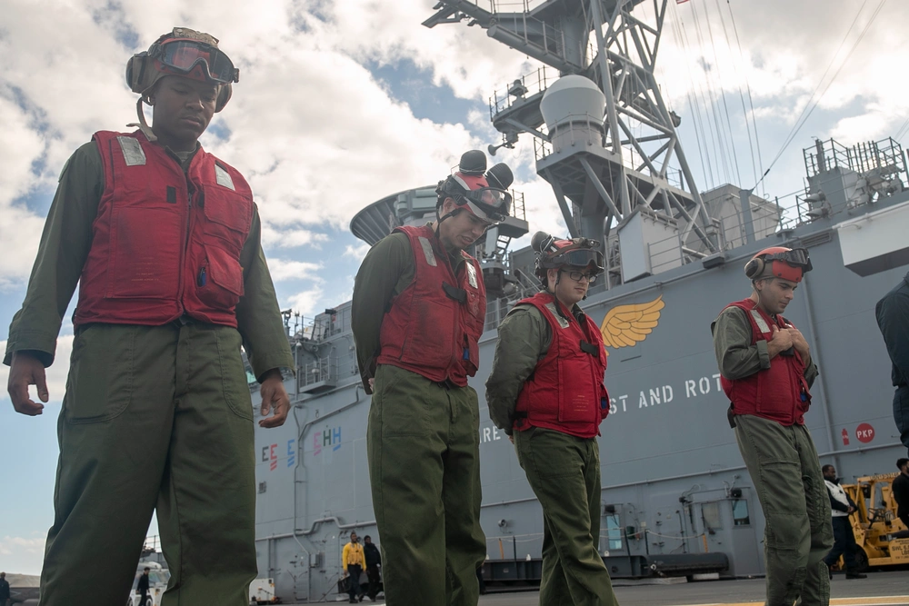DVIDS - Images - Sailors & Marines aboard USS Tripoli Conduct FOD Walk ...