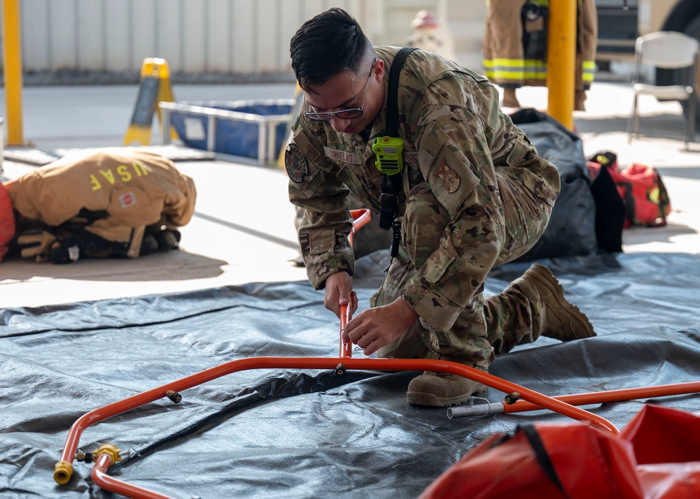 DVIDS - Images - Fire, EM decontamination training [Image 3 of 12]
