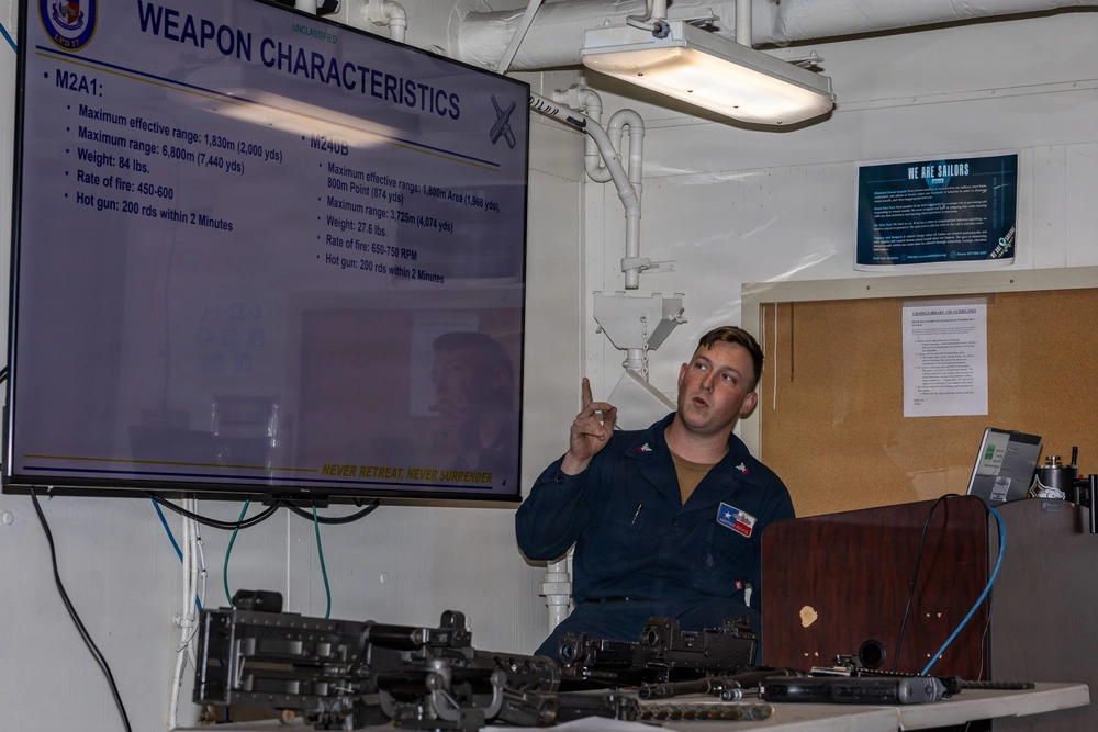 DVIDS - Images - USS San Antonio Conducts M2A1 .50 Caliber Training ...