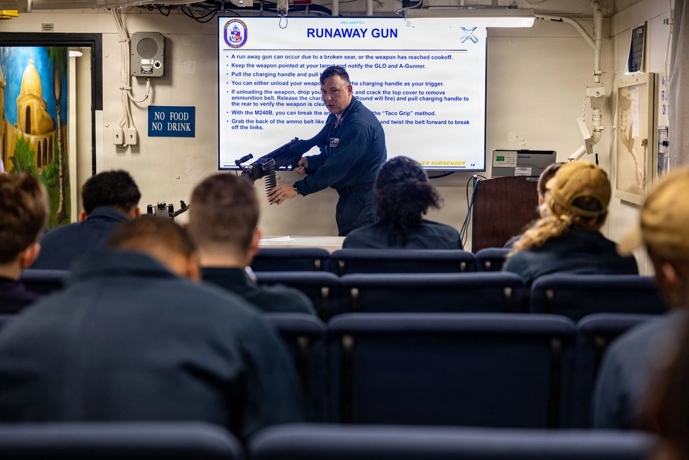 DVIDS - Images - USS San Antonio Conducts M2A1 .50 Caliber Training ...