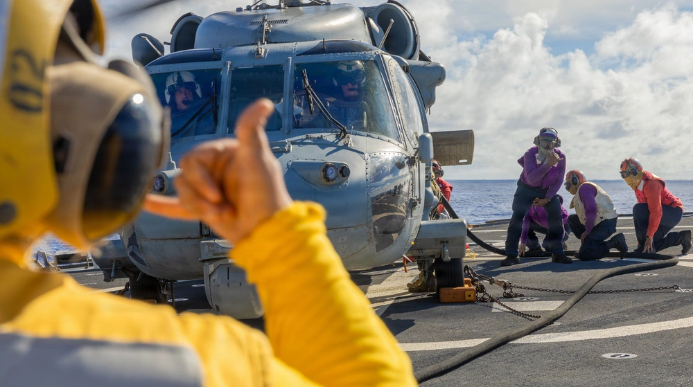 DVIDS - Images - USS Milius (DDG 69) conducts flight operations [Image ...