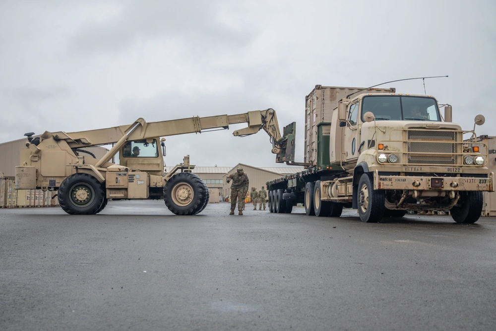 DVIDS - Images - 593rd CSC facilitates outload operations in ...