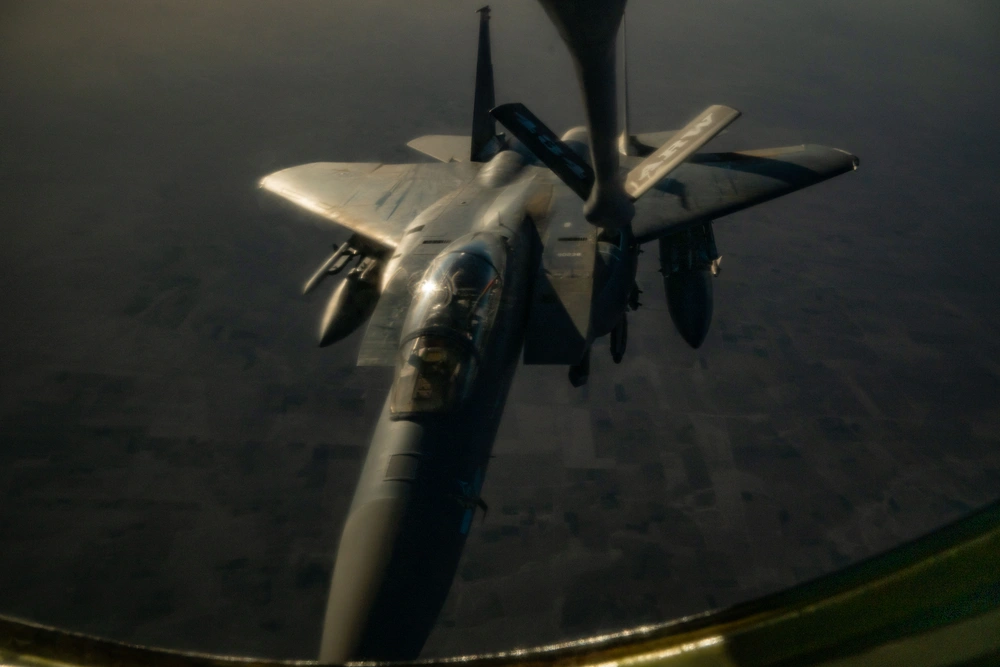 DVIDS - Images - Aerial Refueling Strike Eagles [Image 6 of 9]