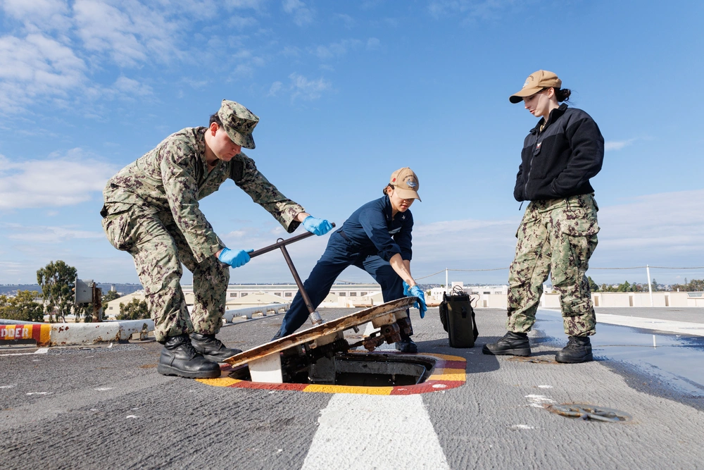 DVIDS - Images - USS Theodore Roosevelt Sailors Conduct Maintenance ...