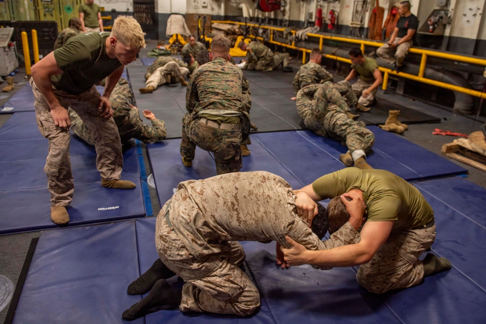 DVIDS - Images - Marines PT on the Makin Island [Image 4 of 5]