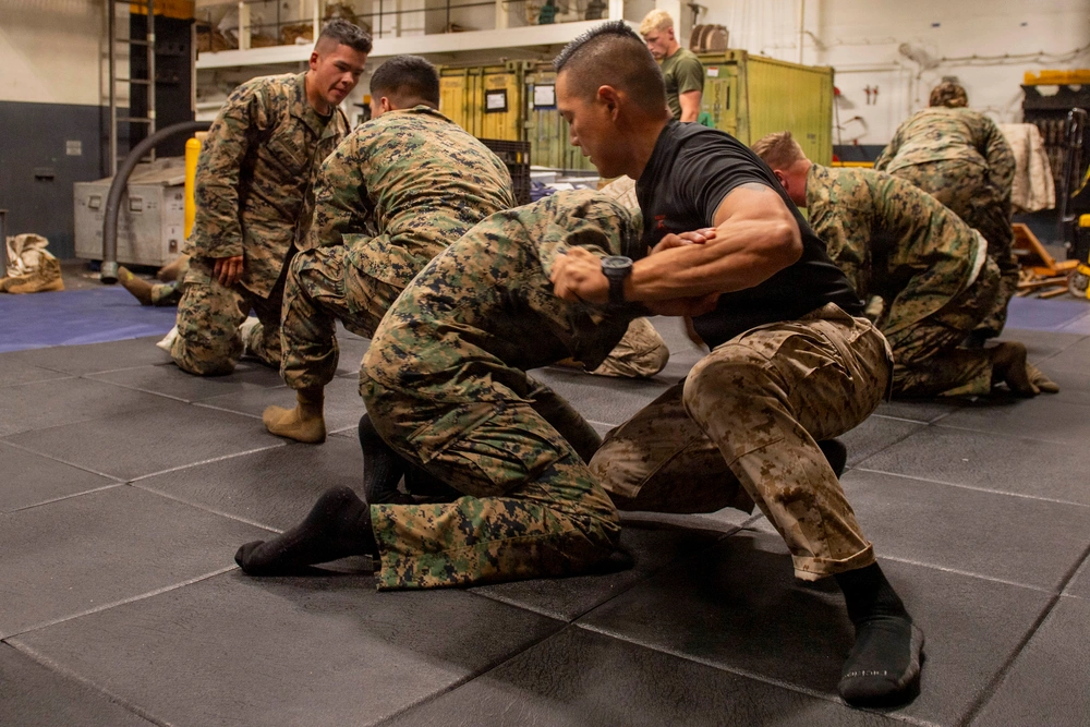 DVIDS - Images - Marines PT on the Makin Island [Image 2 of 5]