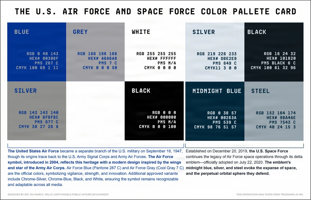 DVIDS - Images - The U.S. Air Force and Space Force Color Palette
