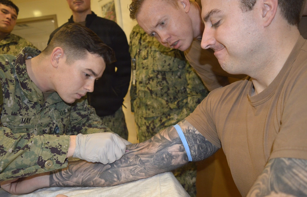 DVIDS - Images - Making the point with peripheral IV insertion training ...