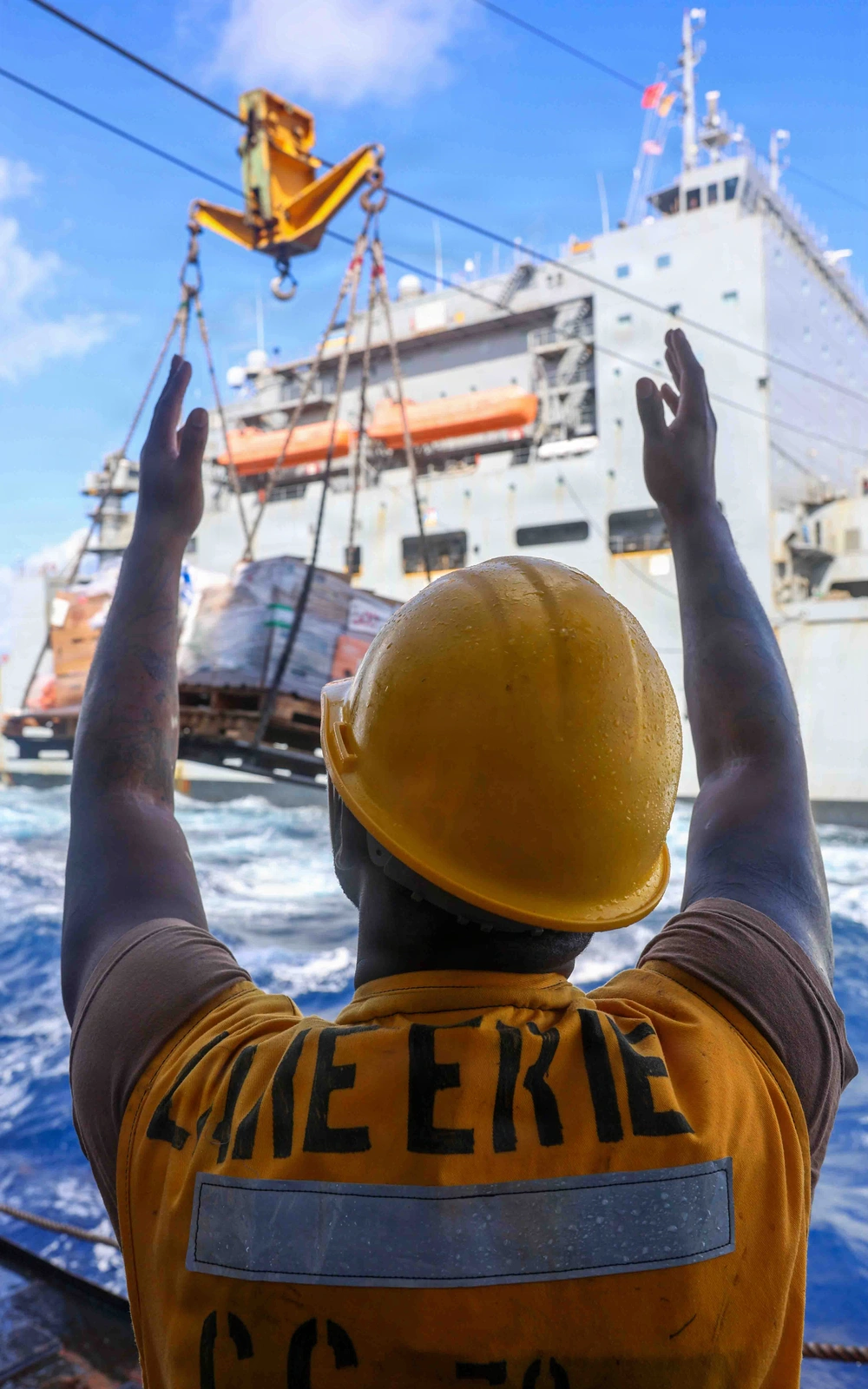DVIDS - Images - USS Lake Erie (CG 70) conducts a replenishment-at-sea ...