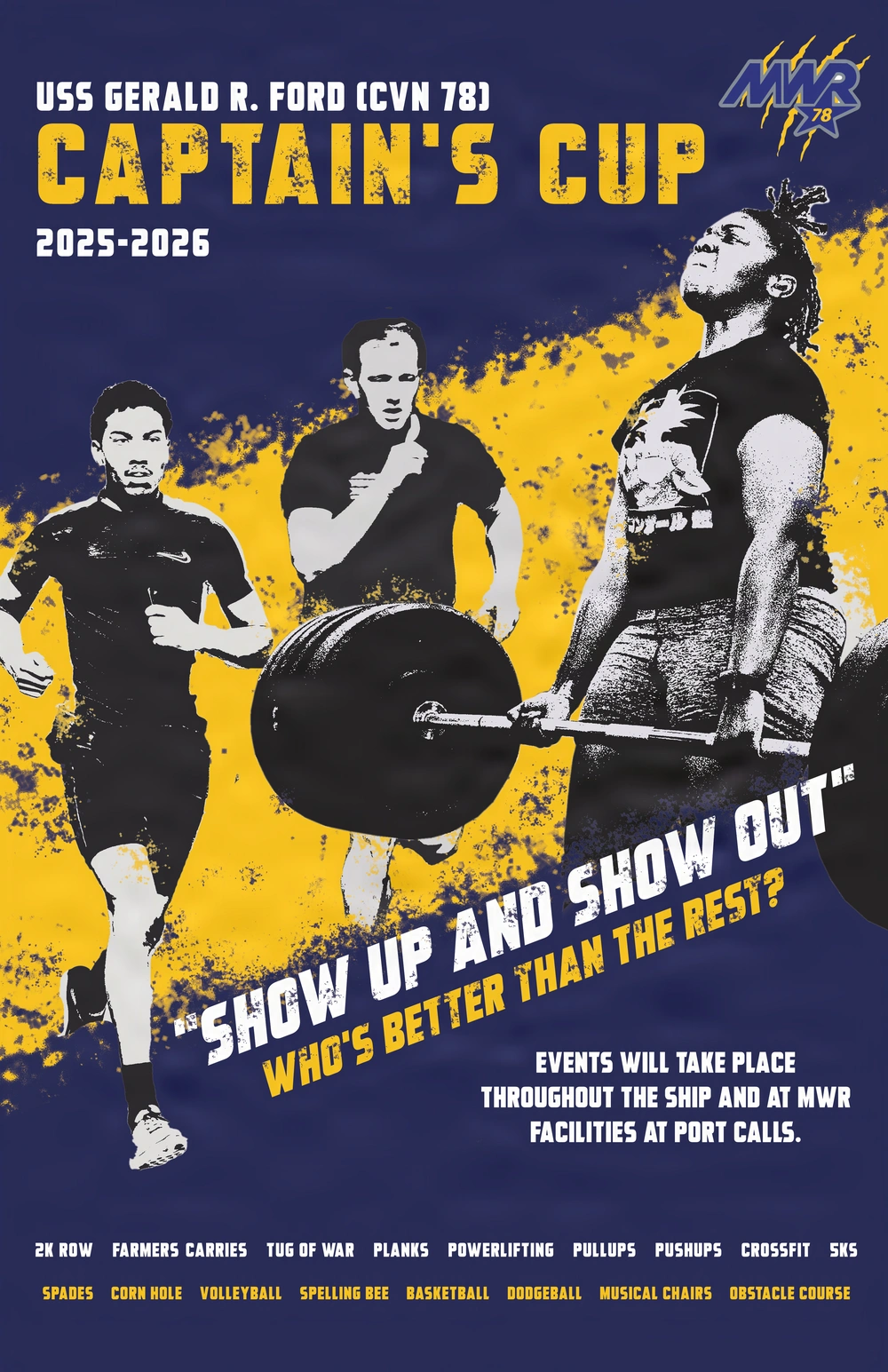 DVIDS - Images - USS Gerald R. Ford (CVN 78) MWR Captain's Cup Poster ...