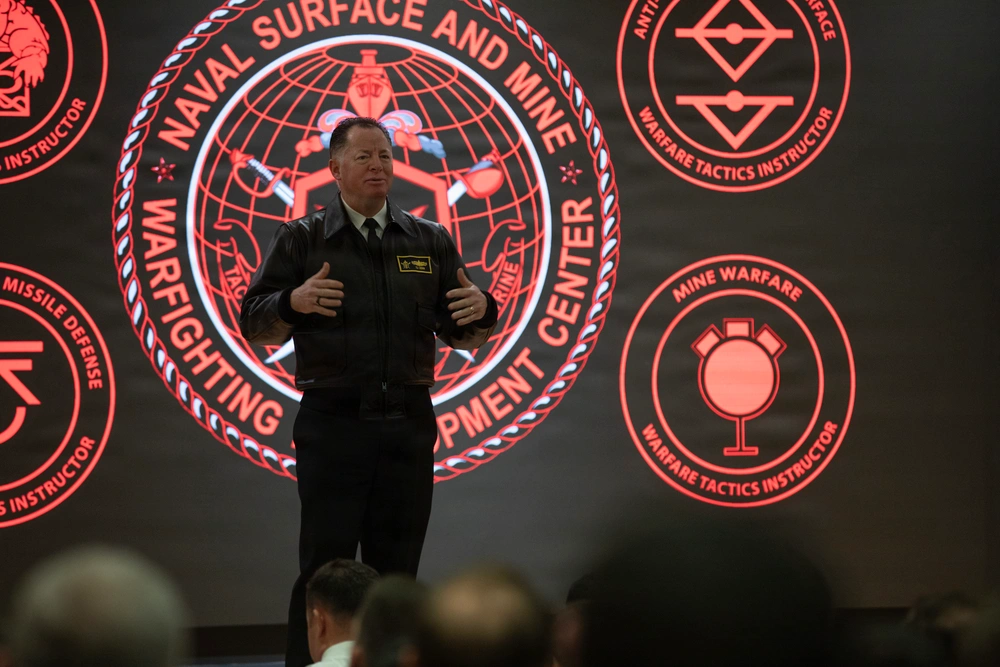 DVIDS - Images - Rear Adm. T. J. Zerr speaks during WTI Re-Blue 2026 ...