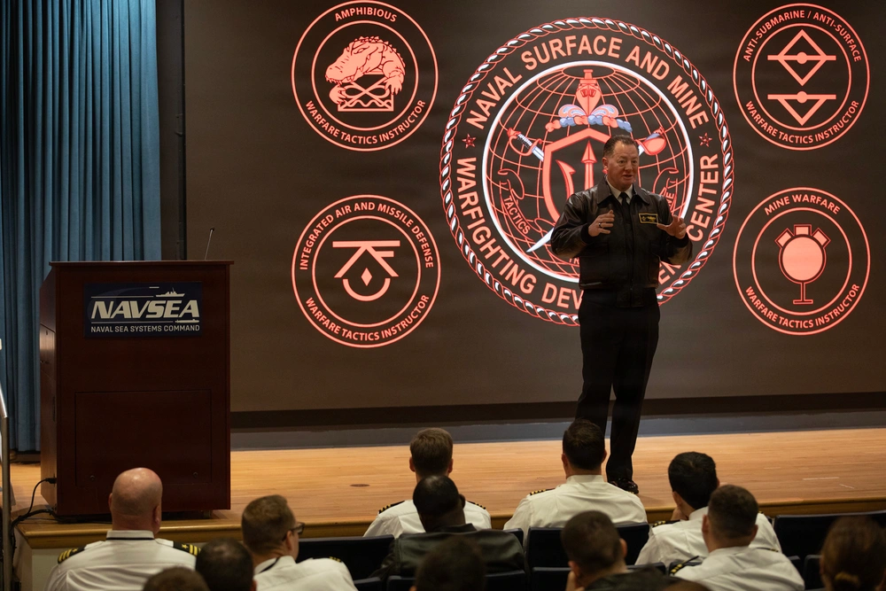 DVIDS - Images - Rear Adm. T. J. Zerr speaks during WTI Re-Blue 2026 ...
