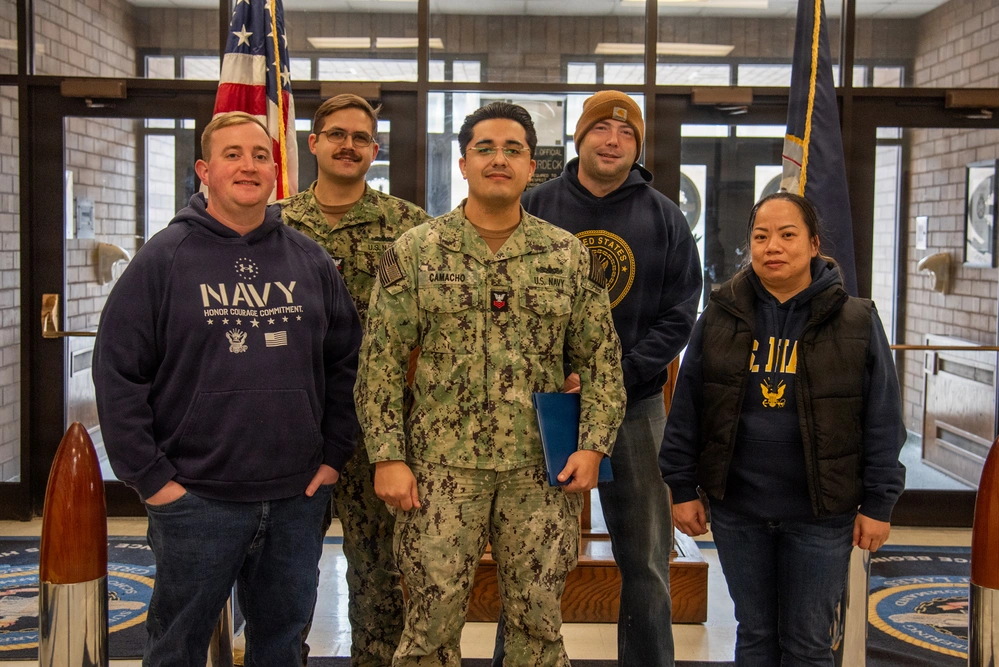 DVIDS - Images - Engineman 1st Class Camacho receives Navy and Marine ...
